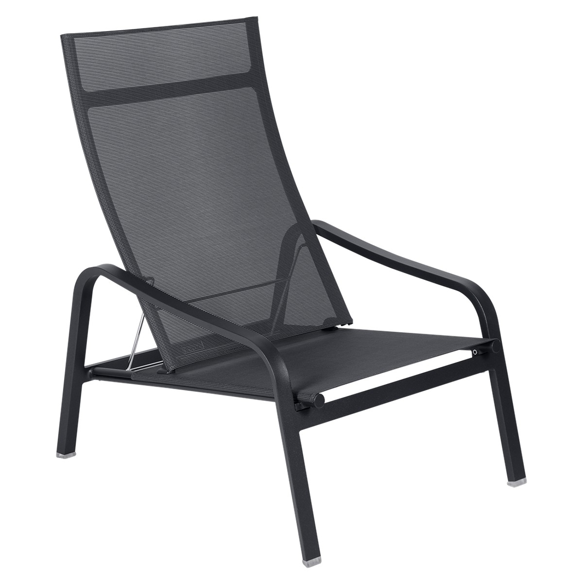 Fauteuils relax, Fermob Alizé Fauteuil réglable Alizé Noir de carbone L ...