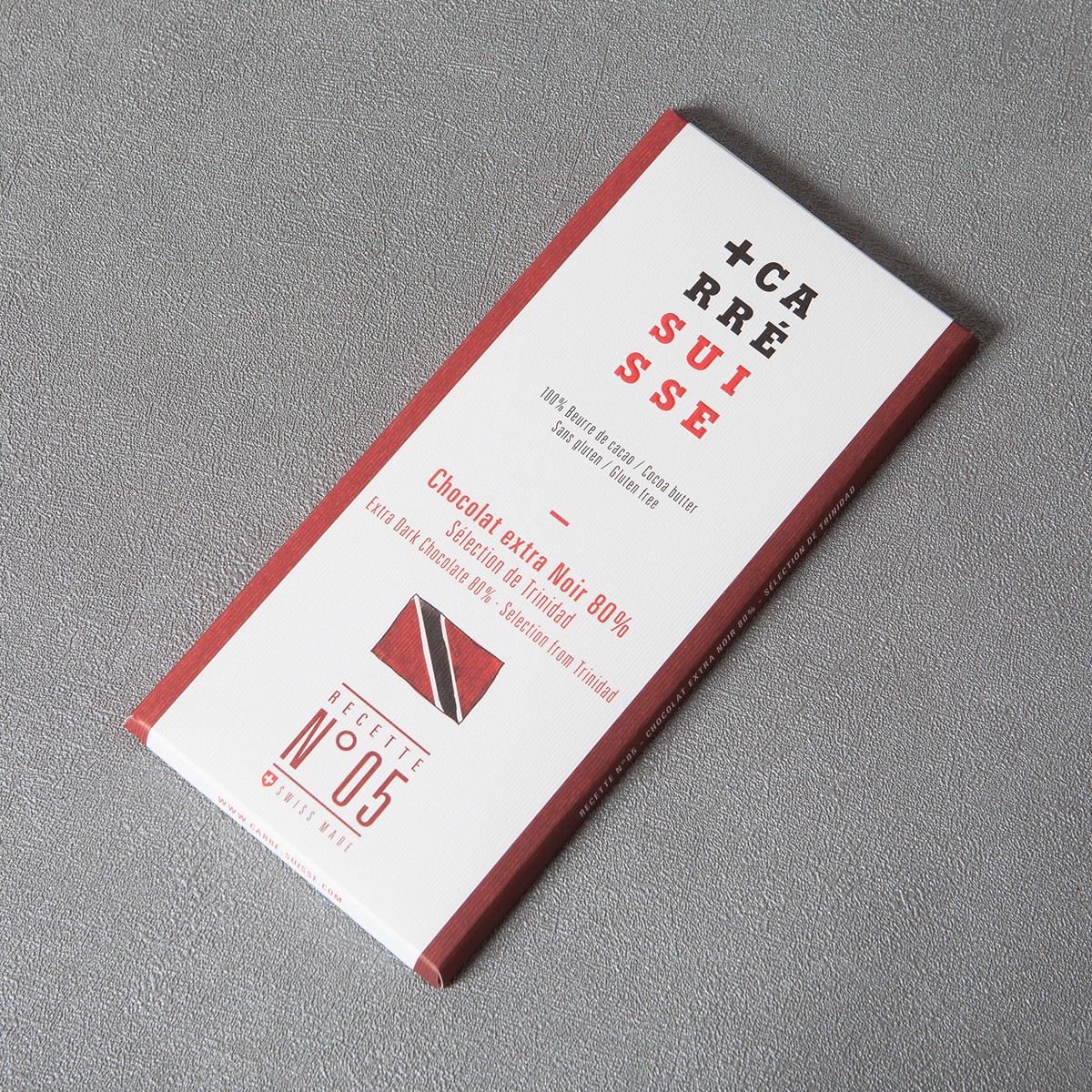 Chocolats, Carré Suisse Sélection Noir Trinidad 80% 100gr | Schilliger