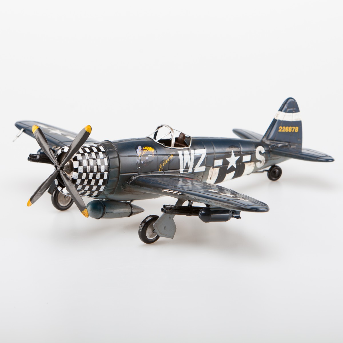 Objets déco, Avion P47 Thunderbolt en métal Bleu pétrole 53x60.5x21cm ...