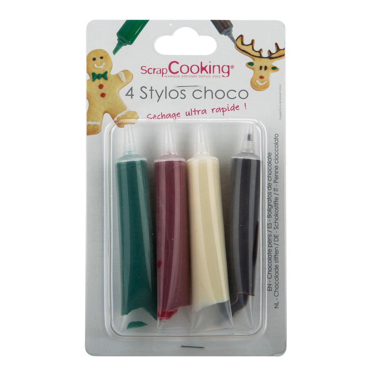 Divers accessoires, Scrapcooking 4 STYLO CHOCO ROUGE/BLANC/VERT/CHOCO 4 ...
