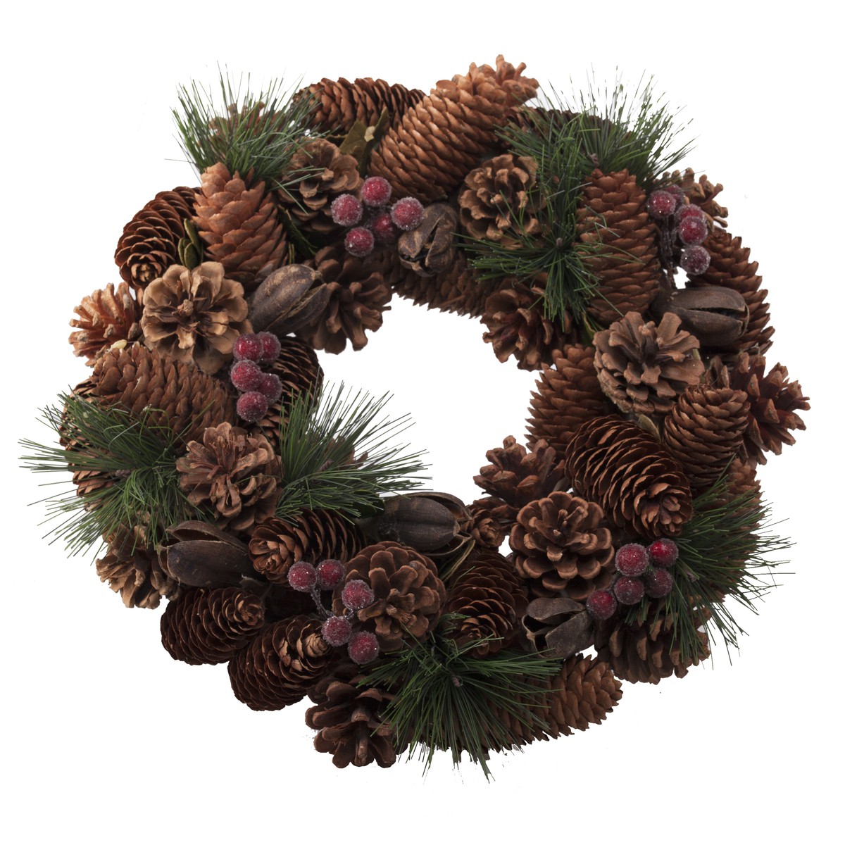 Couronnes, Schilliger Design Couronne Pomme de pin naturelle 34x34x8cm ...