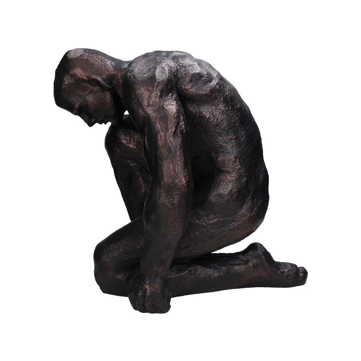 Objets déco, Schilliger Sélection Statue Homme à genoux bronze Brun ...