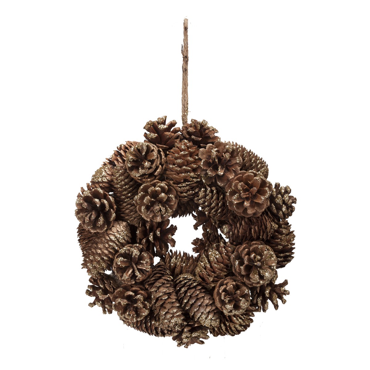 Couronnes, Schilliger Sélection Couronne de pomme de pin or 25x7.5cm ...