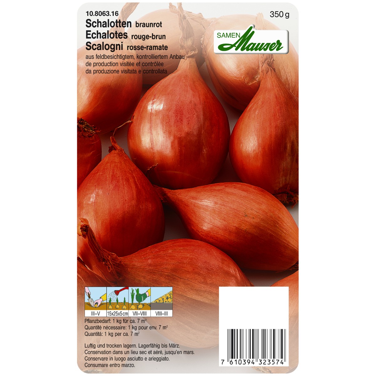 Oignons, Echalotes 'Succes' Rouge Brun 350Gr | Schilliger