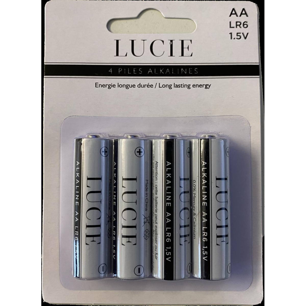 Piles, Lucie Pile Alcaline AA 4pcs AA | Schilliger