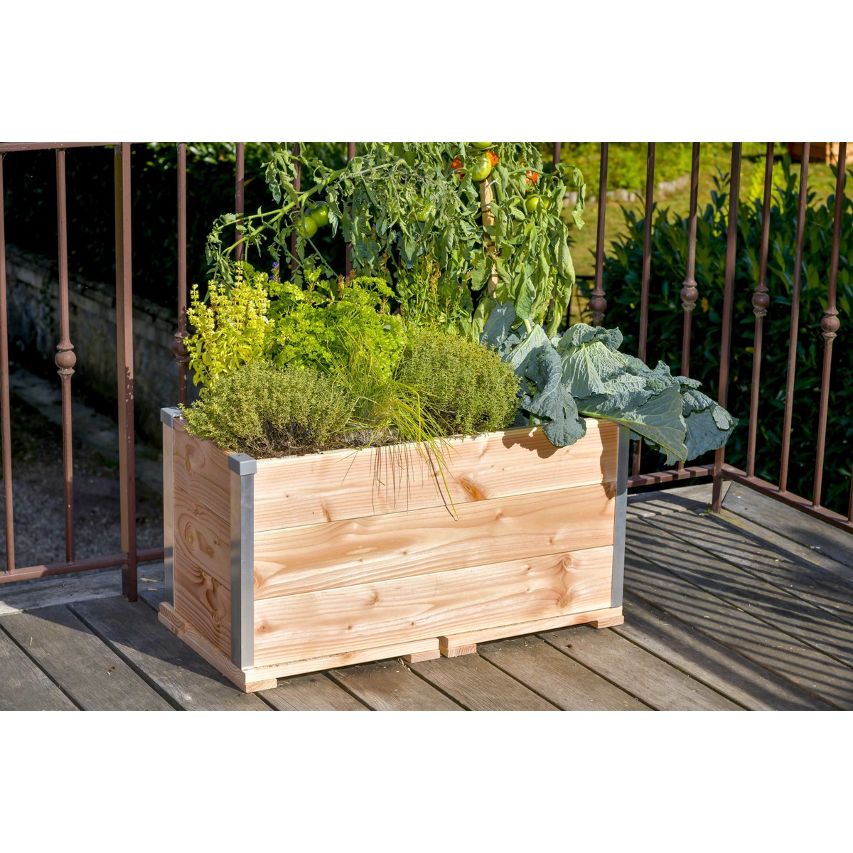 Bois, Bac Rectangle Design L75 75x35x36cm | Schilliger