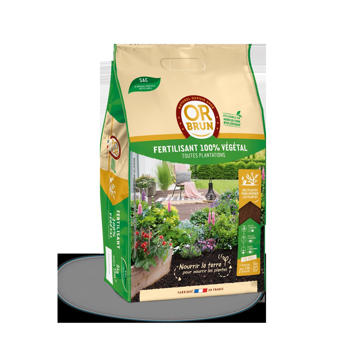 Bio, Or brun Le Fertilisant 100% Végétal 8 kg v21 | Schilliger