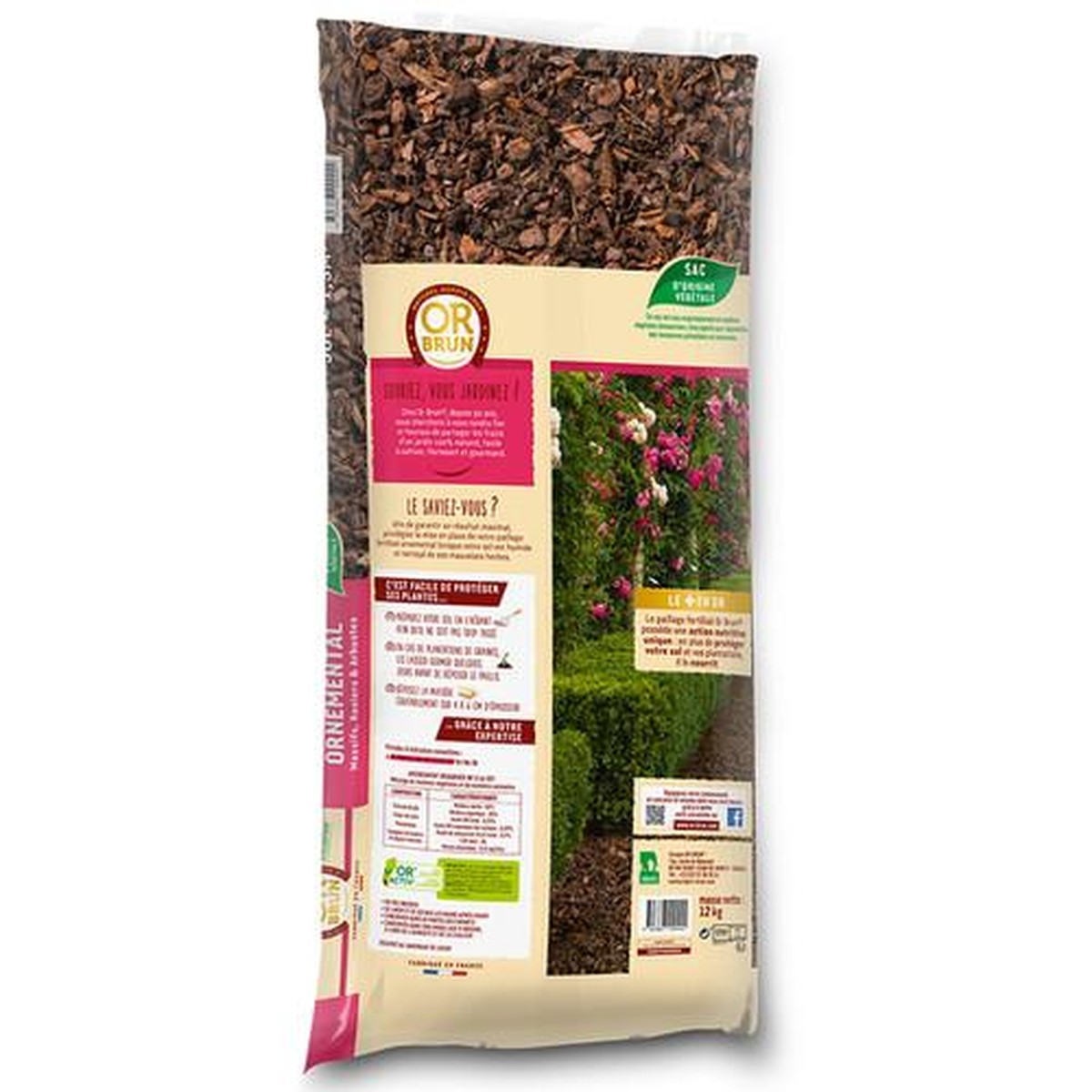 Paillis, Or brun Paillage Fertilisé Ornementale 50l 50L | Schilliger