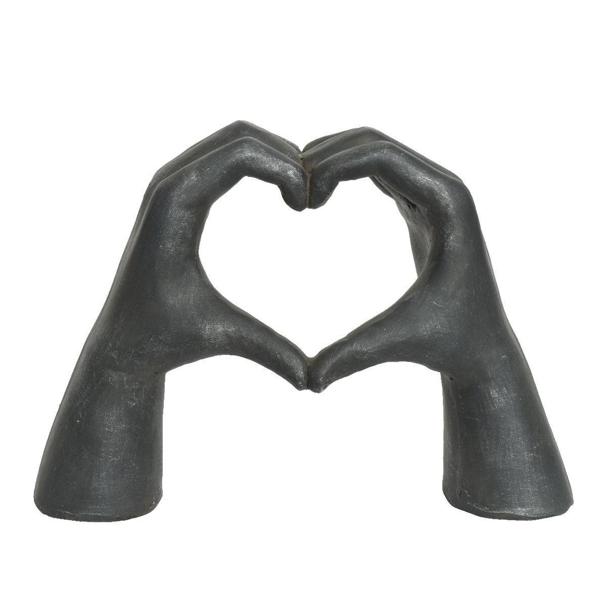 Personnages, Statue Mains Coeurs Gris anthracite 47x33cm | Schilliger