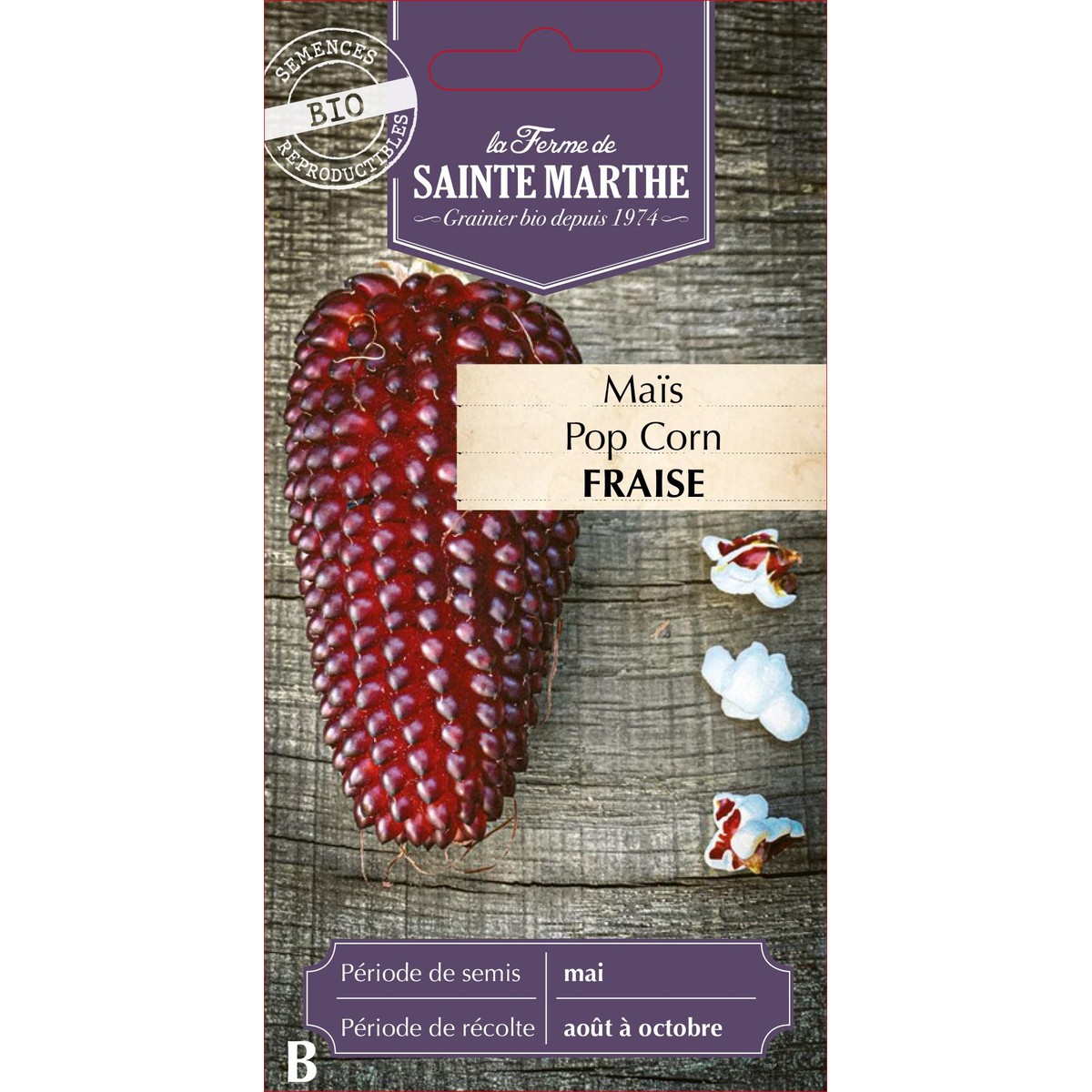 Potagers, Ferme de Sainte Marthe Maïs Pop Corn Fraise nbr de graines 50 ...